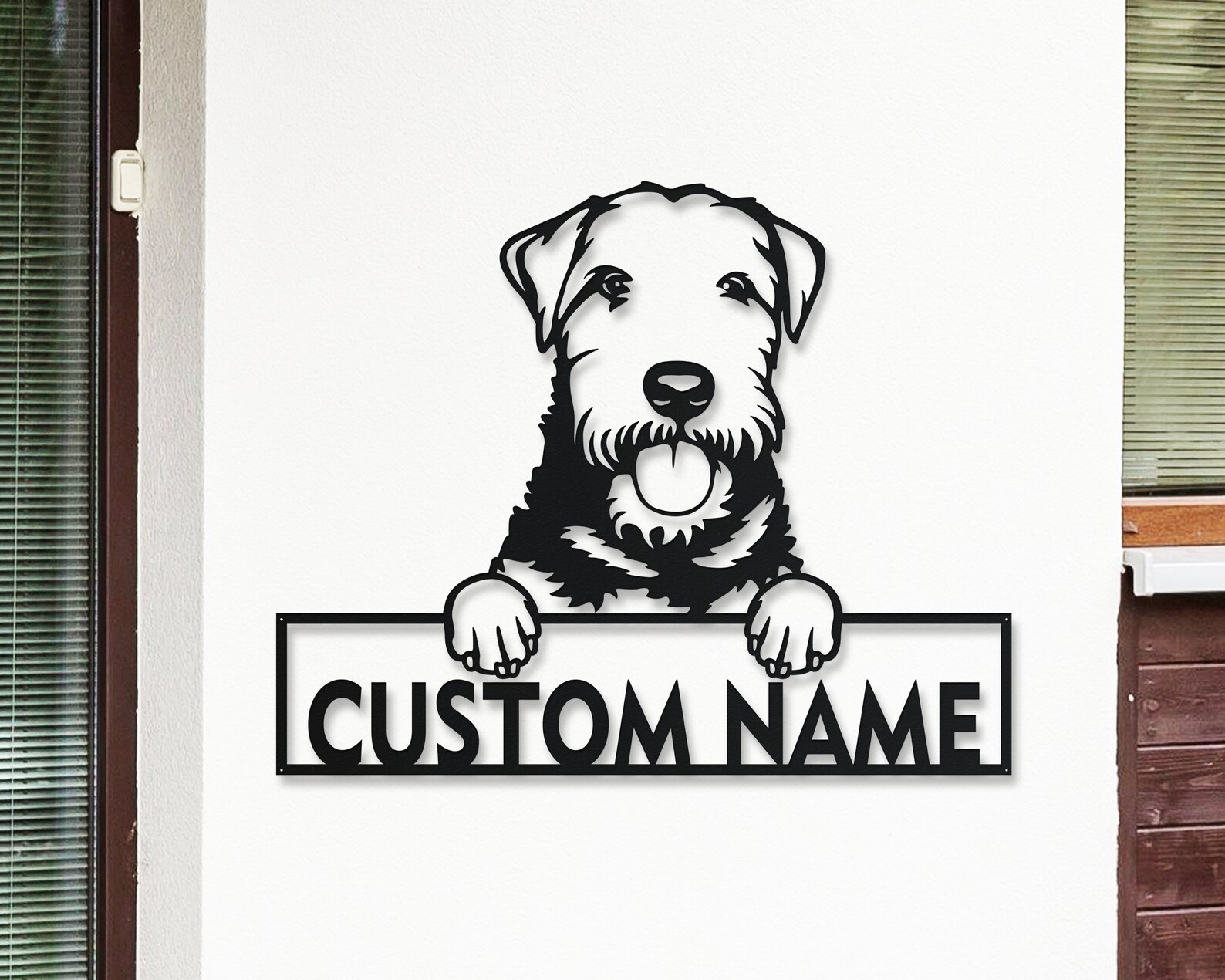Welsh Terrier Metal Wall Art Custom Welshie Dog Name Sign Personalized ...