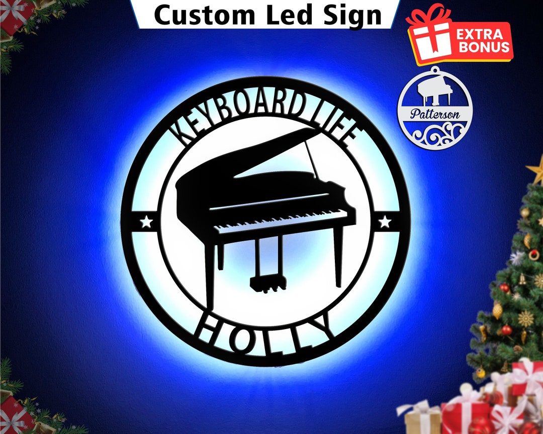 Custom Piano Keyboard Metal Art Personalized Decor, Unique Musician ...