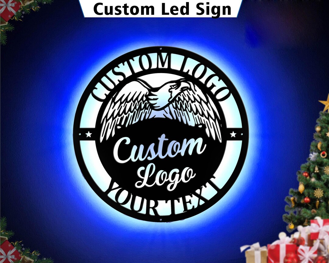 Custom LED Name Sign for Branding Enthusiasts Personalized Metal Wall ...