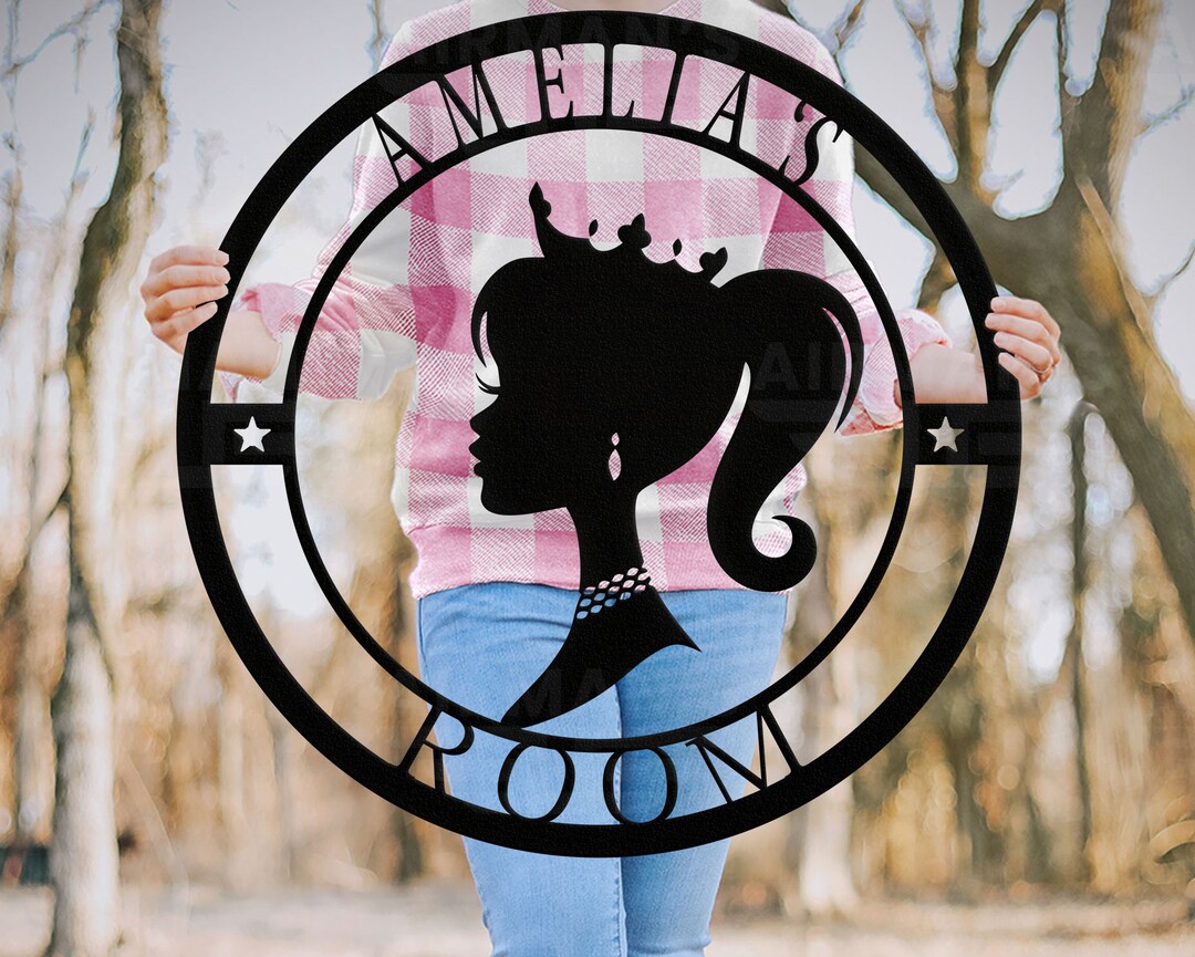 Personalized Princess Metal Wall Art Custom Decor for Girl's Room - Etsy
