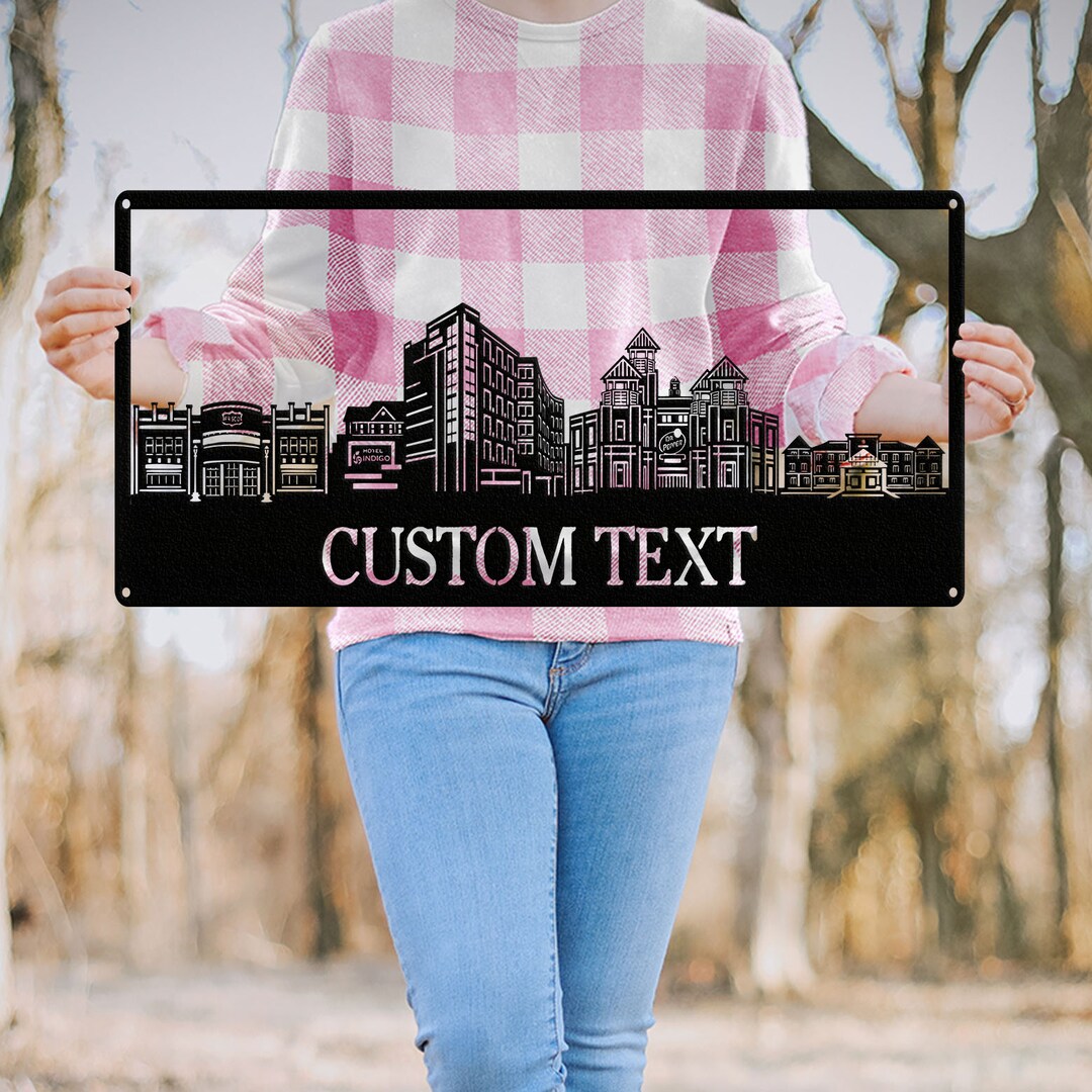 Frisco Skyline Metal Art Texas Wall Sign Cityscape Metal Decor Living Room Wall Art TX Souvenir ...