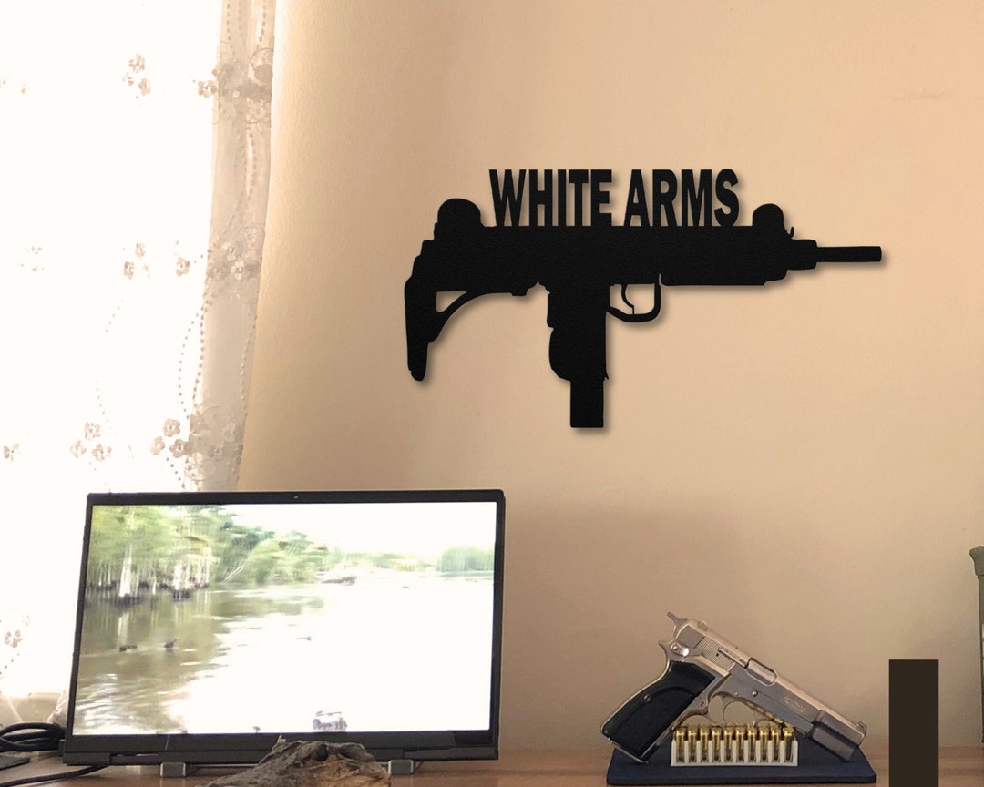 Smg Gun Sign, Gun Shop Metal Wall Art, Armory Decor, Firearm Mancave ...