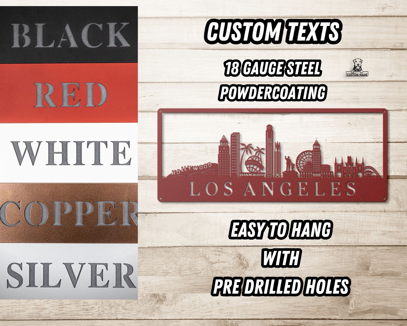 Welsh Terrier Metal Wall Art Custom Welshie Dog Name Sign Personalized ...