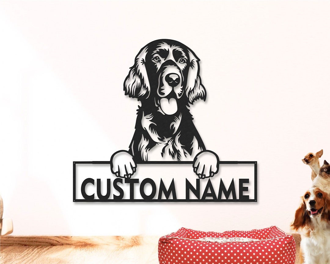 Irish Setter Metal Wall Art Custom Red Setter Dog Name Sign ...