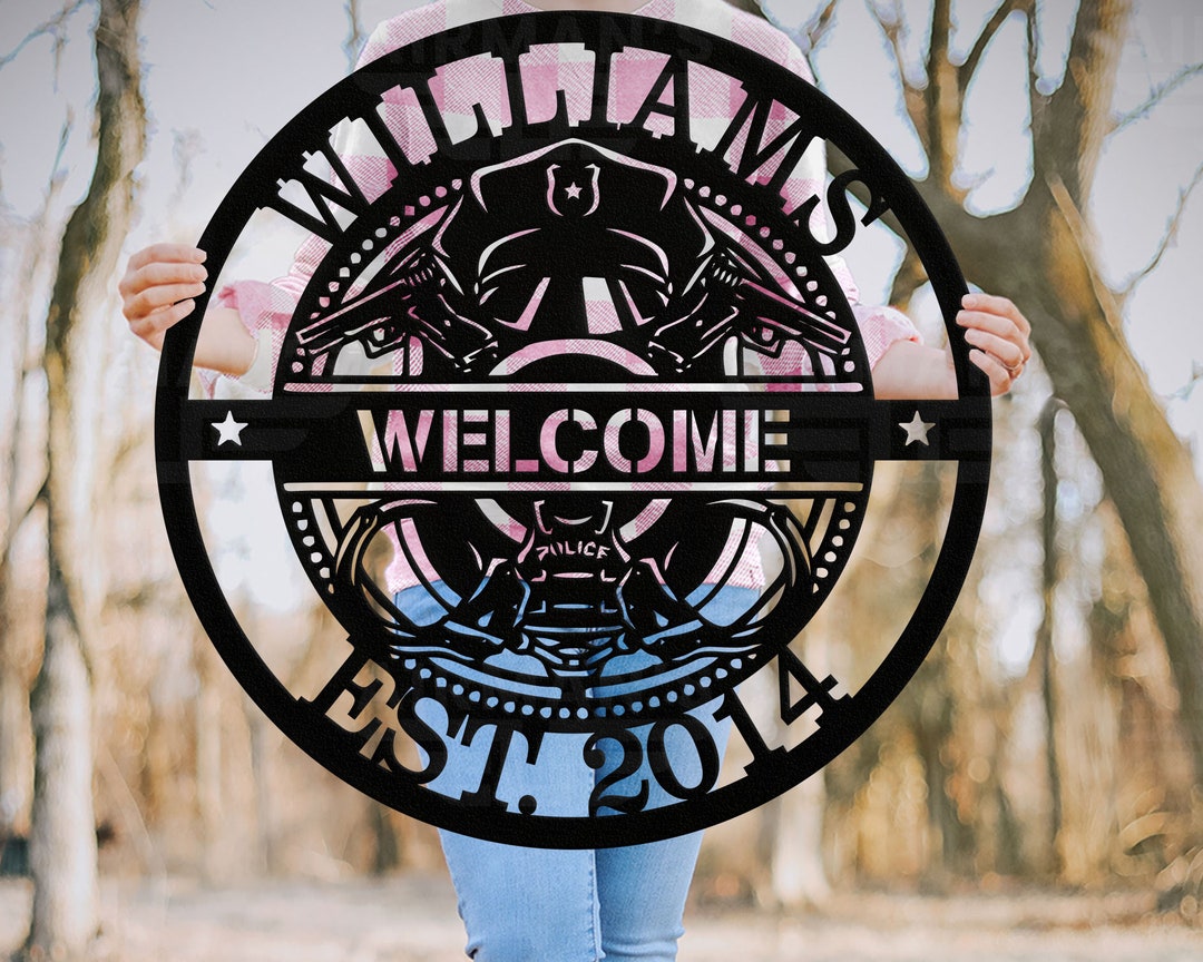 Custom Police Officer Metal Wall Art Personalized Law Enforcement Decor ...