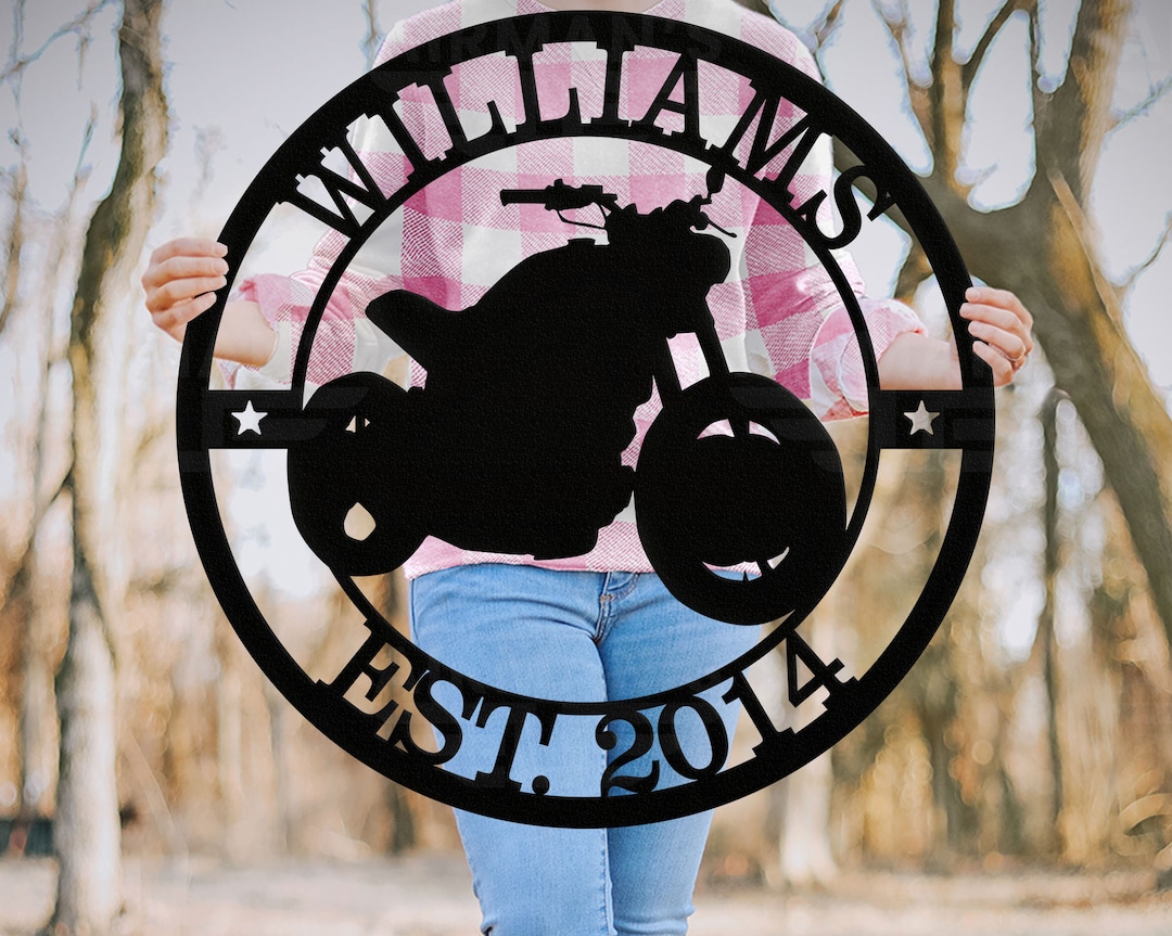 Custom Cafe Racer Metal Art Personalized Street Bike Wall Decor ...