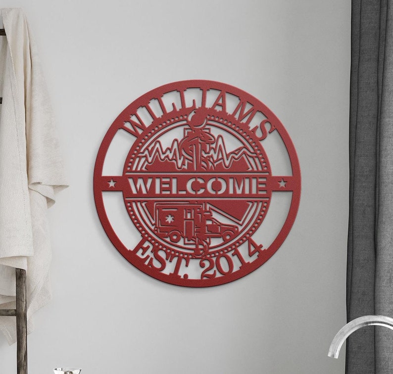 Custom Paramedic Metal Name Sign Metal Emt Sign Personalized Ems Decor ...