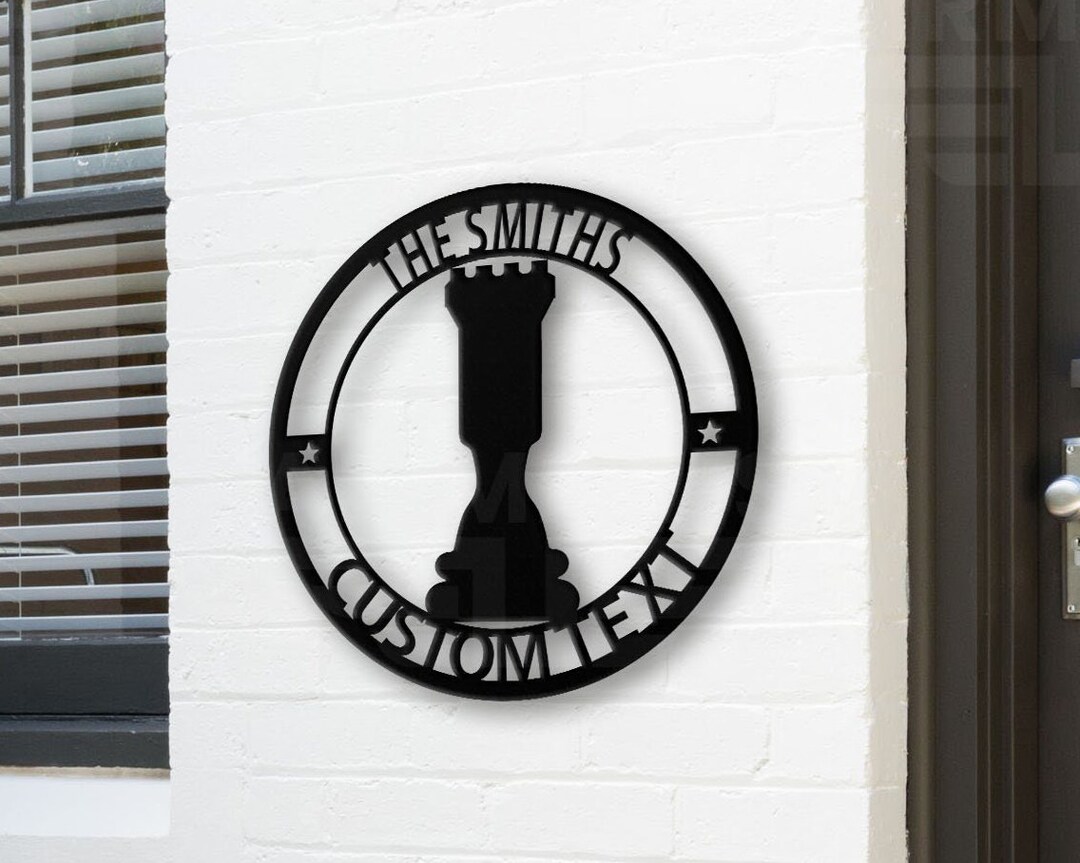 Custom Castle Chess Rook Wall Art Personalized Decor for Chess Lovers ...