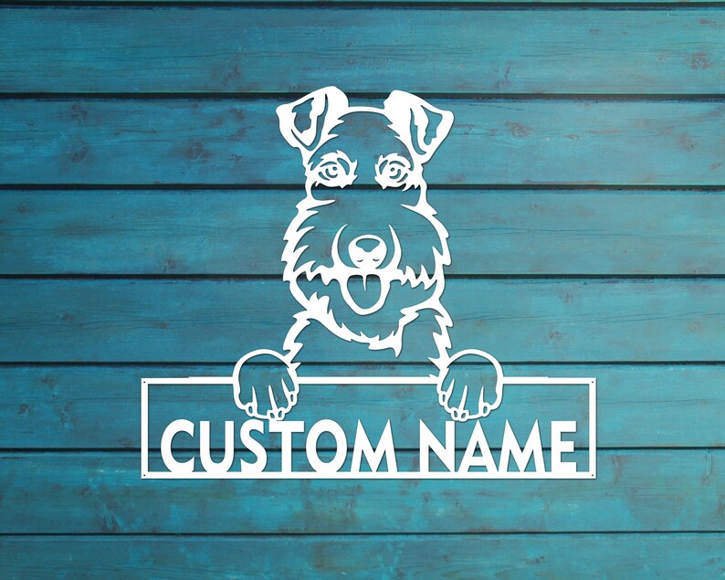 Fox Terriers Wire Metal Wall Art Custom Wire Fox Dog Name Sign ...