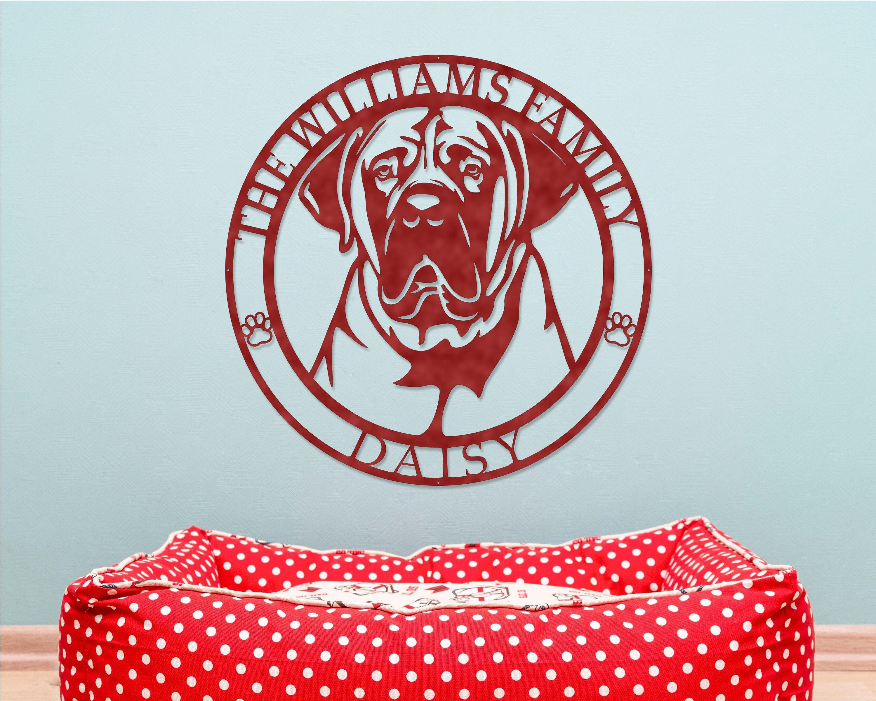 Custom Boerboel Metal Name Sign Dog House Decor Family Welcome Sign ...