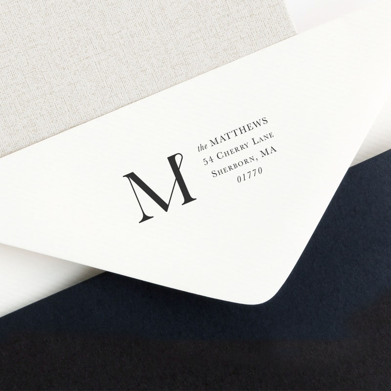 Monogram Address - Etsy