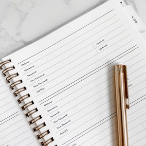 Personalized Password Book, Custom Password Keeper & Login Tracker ...