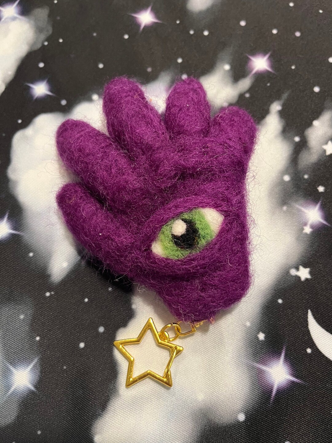 Spooky Posable Hand Keychain - Unique Halloween Needle Felted Accessory ...