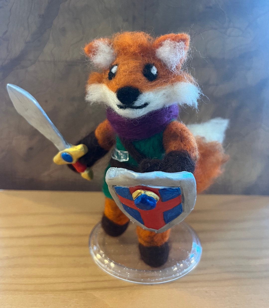 Tunic Fox Poseable Felted Figure - Etsy
