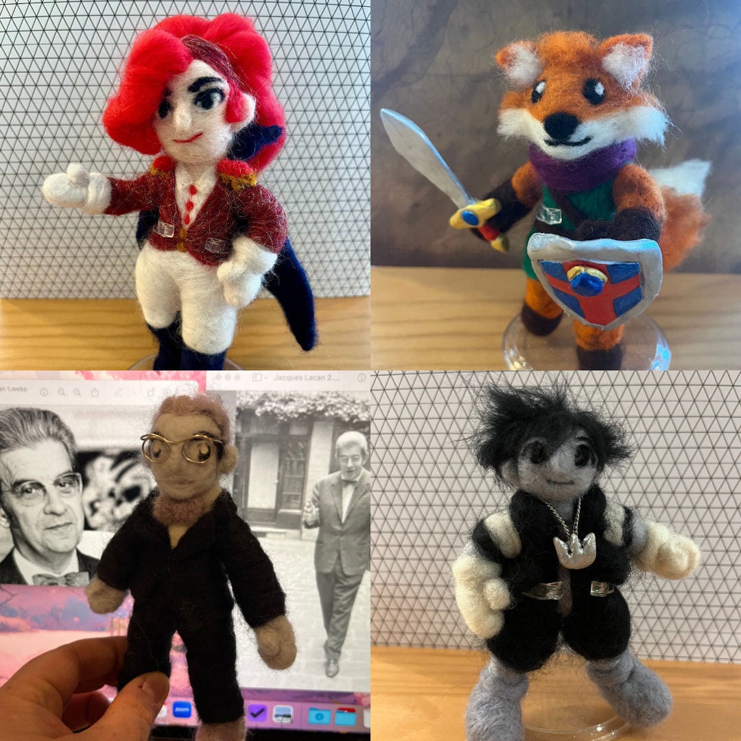 Custom Small Needle Felted Poseable Figure - Etsy