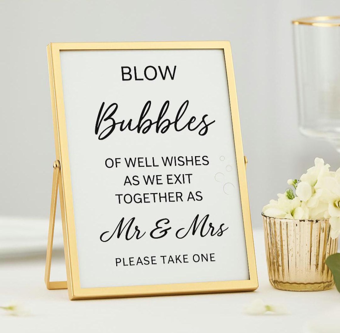 Wedding Blow Bubbles Signage Trending 2025 Wedding Stationaryadd a Fun ...