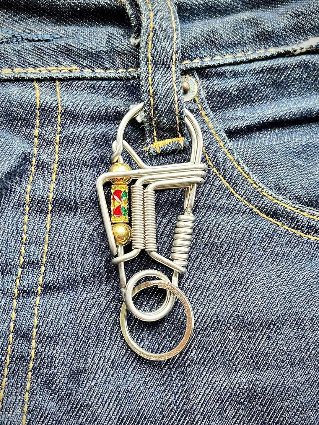 Keychain Wire Wrapped,keychain Hook,carabiner Hook,handmade Gifts for ...