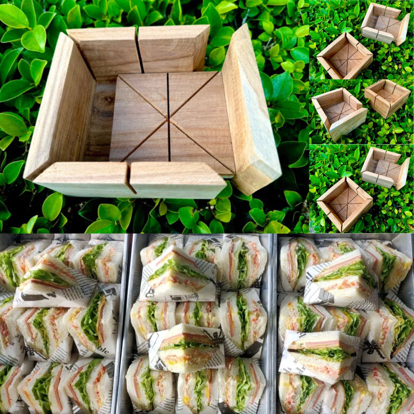 Sandwich Cutter From Wooden Box (handmade) Help You Cut Sandwiches ...