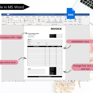 Invoice Template Download in Adobe PDF, Word, Google Sheets and Excel ...