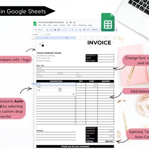 Invoice Template Download in Adobe PDF, Word, Google Sheets and Excel ...