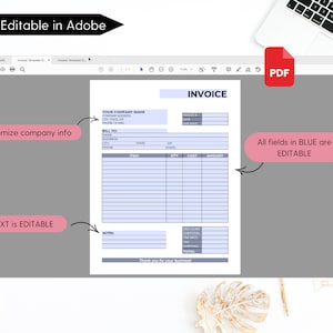 Invoice Template Download in Adobe PDF, Word, Google Sheets and Excel ...
