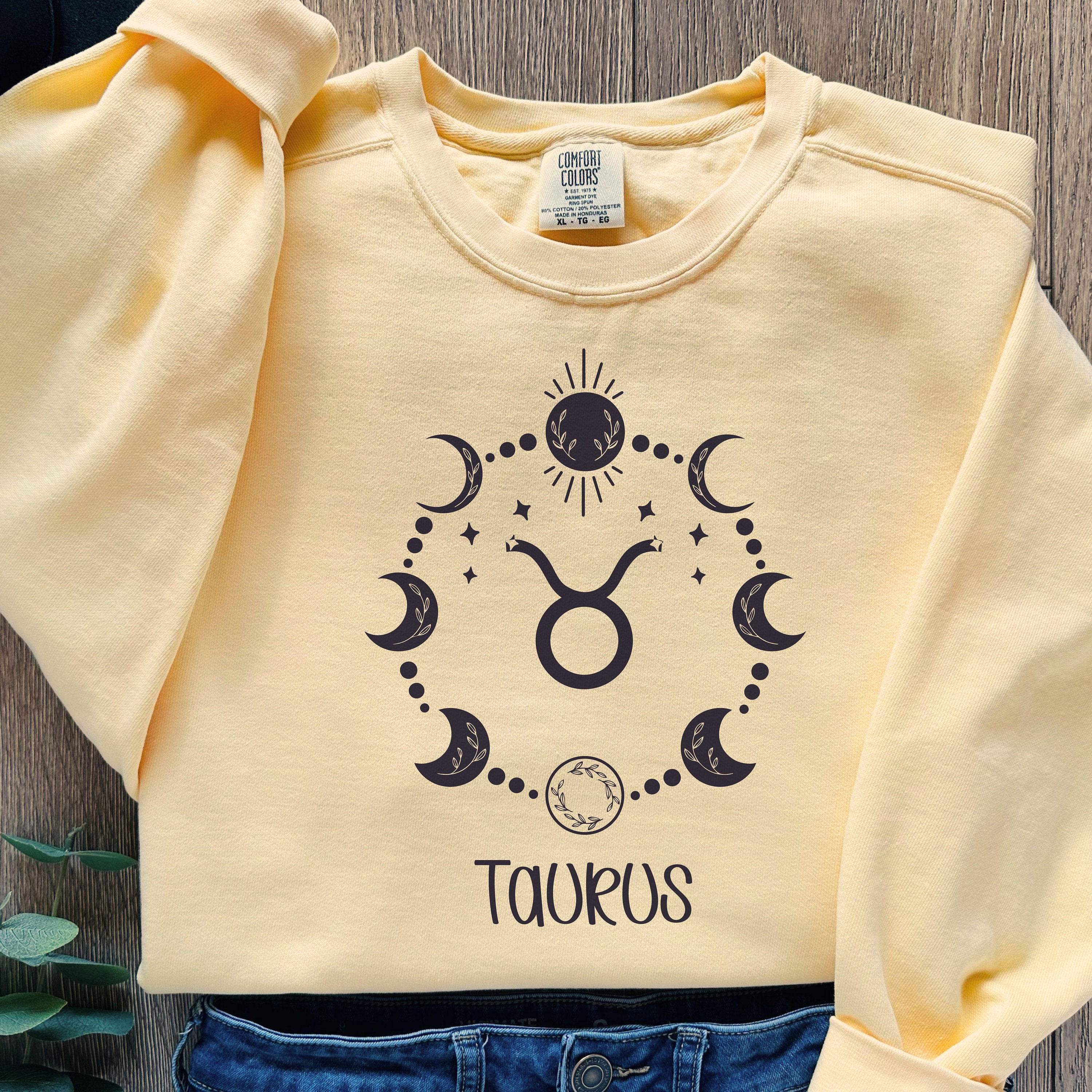 Taurus Zodiac Vintage Shirt, Celestial Taurus Shirt, Oversized Tee ...