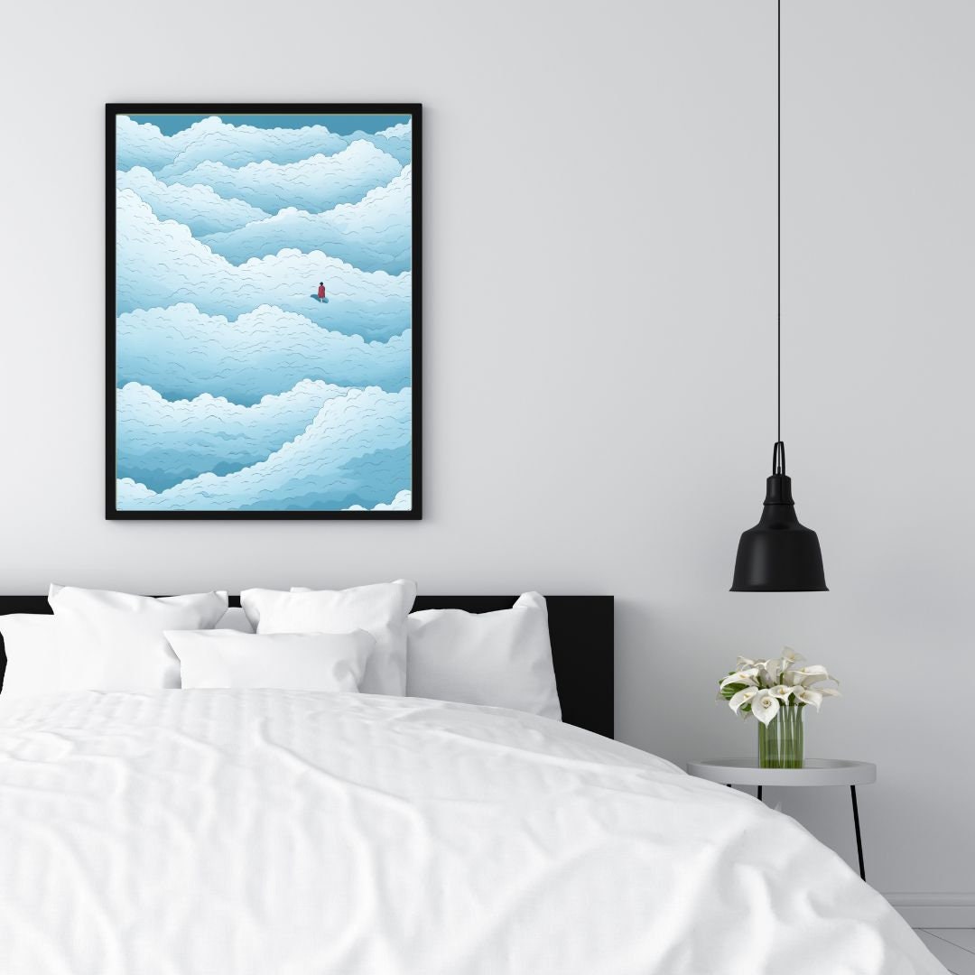 Ghibli Inspired Art Where is Waldo Art Print Calm Corner Prints Blue ...
