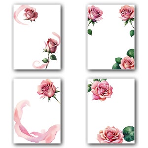 5x7" Light Pink Rose Overlays Set | 20 Pngs | Transparent Background ...