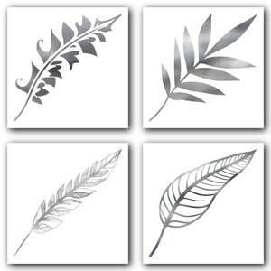 DIY 5x7" Baby Blue Rose & Silver Leaves Overlays Set | 32 Pngs ...
