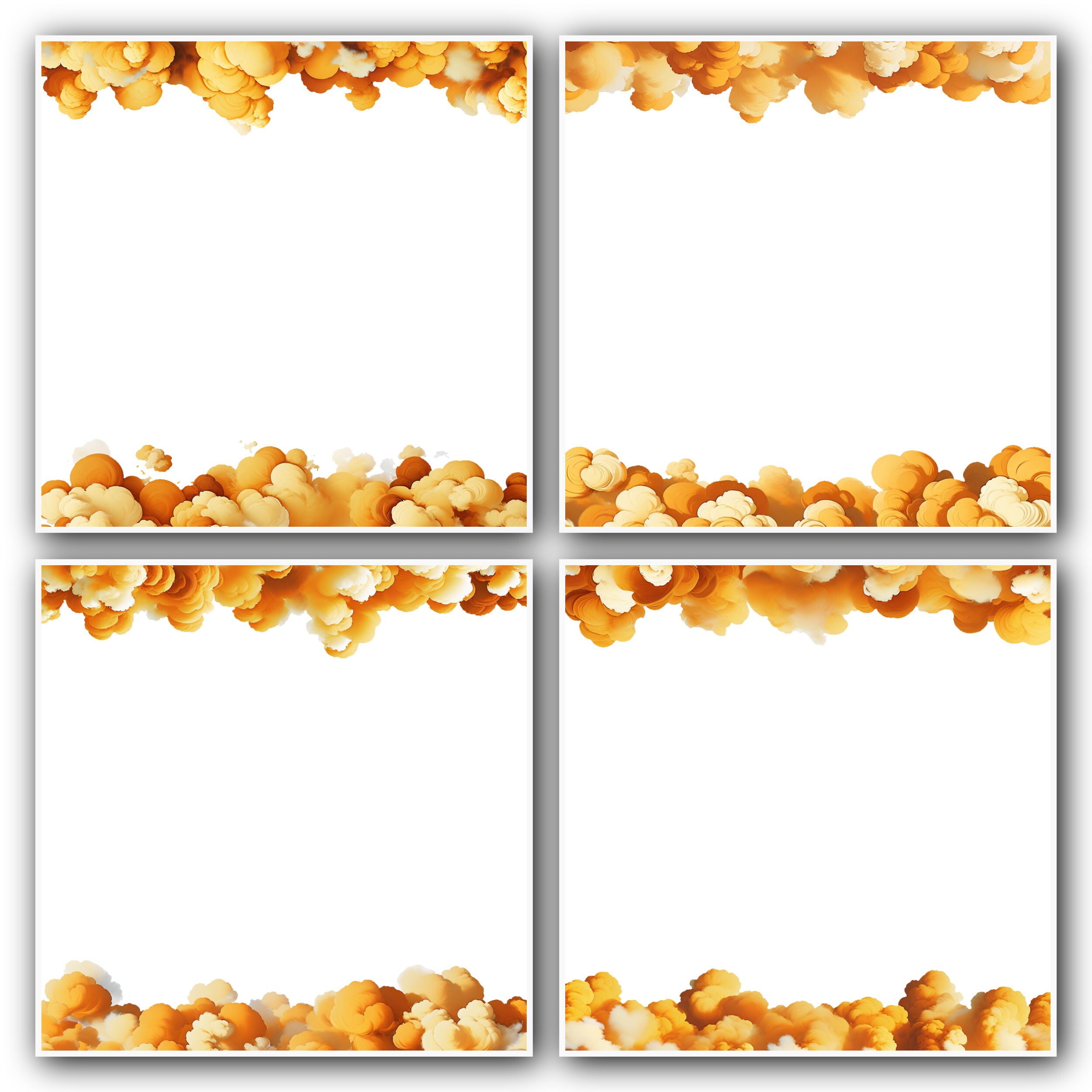 12x12 Golden Clouds Overlays Set PNG With Transparent - Etsy