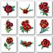 Red Pansies in Watercolor | PNG With Transparent Background | Instant ...