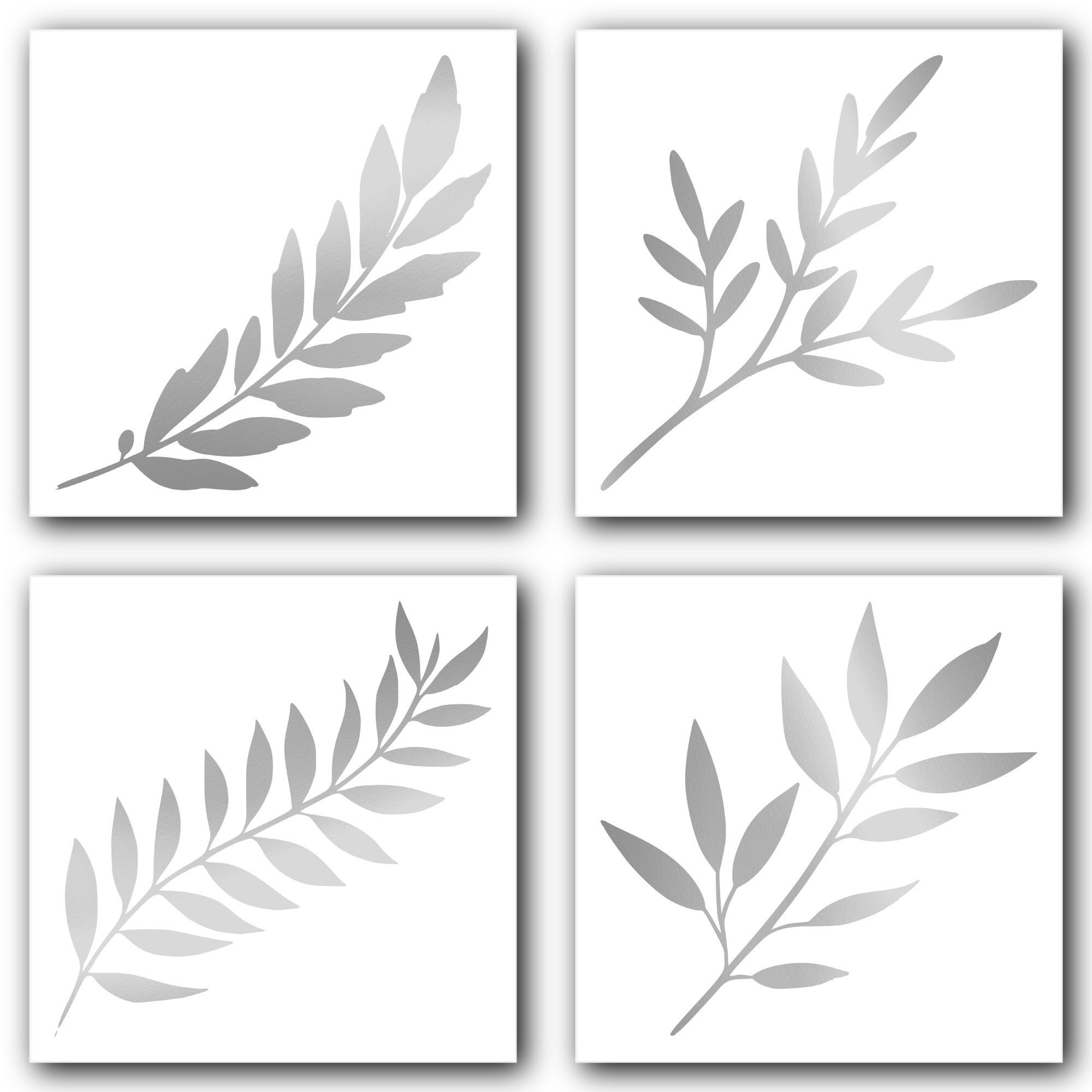 DIY - 5x7" Royal Blue Rose & Silver Leaves Overlays Set | 32 Pngs ...