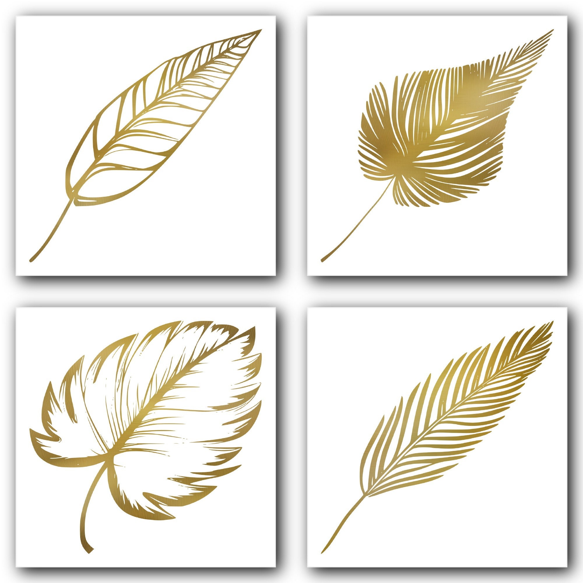 DIY 5x7" Royal Blue Flowers (peony Dahlia Carnation) & Gold Leaves ...