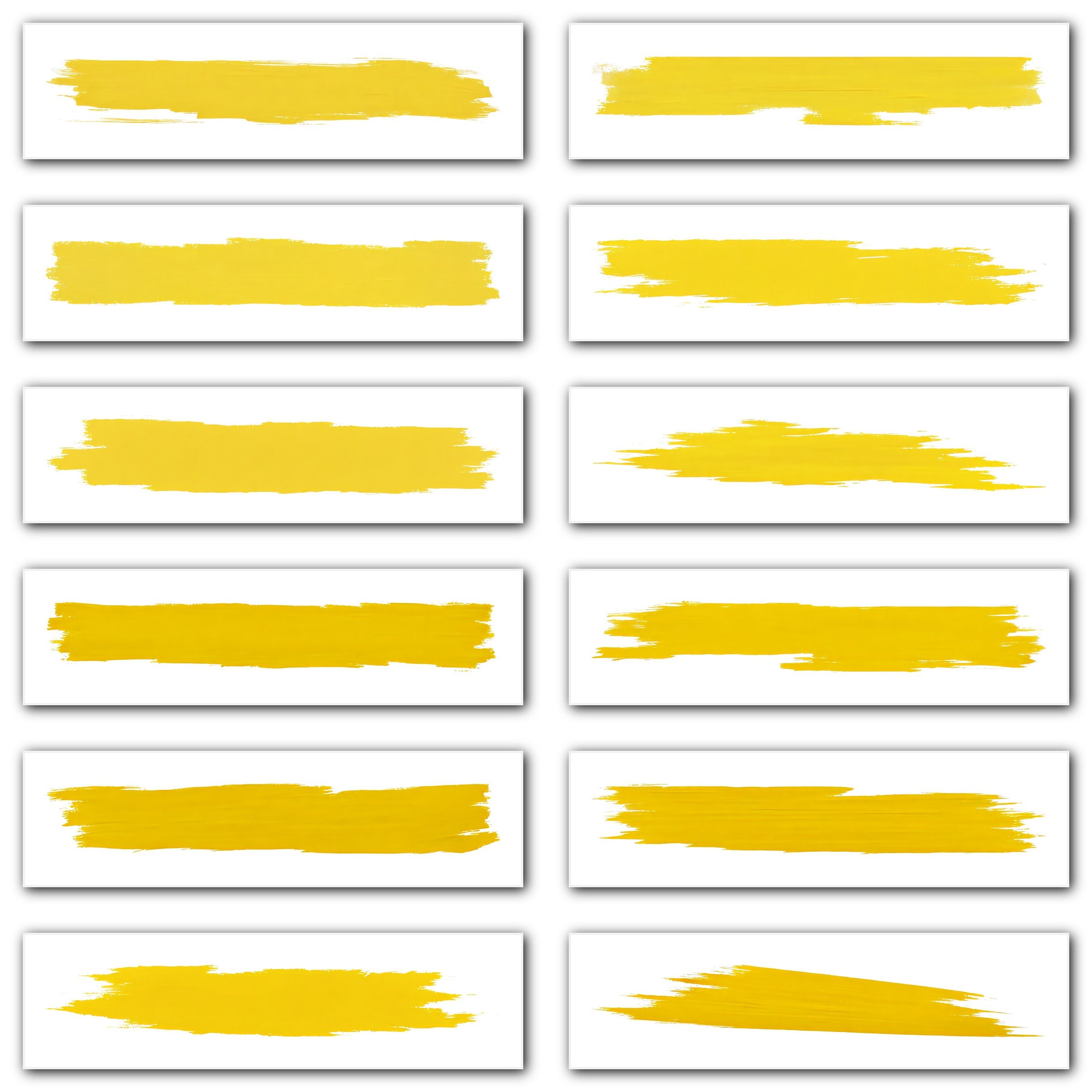 Yellow Paint Brush Stroke Clipart: 36 PNG Smudges (instant Download) - Etsy