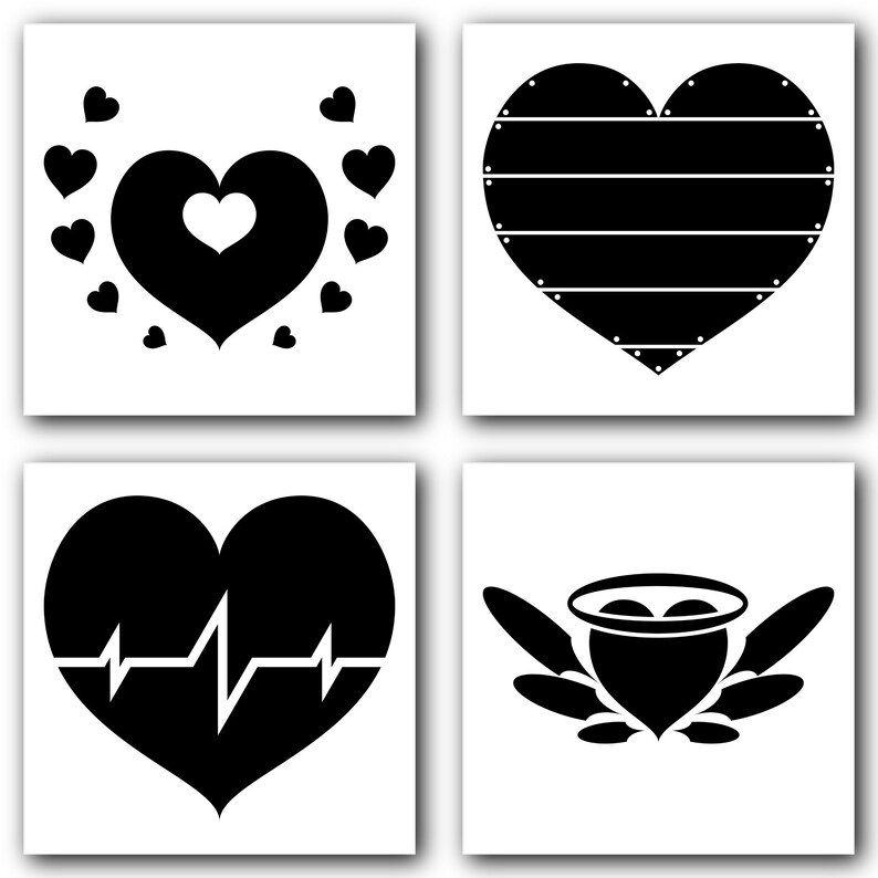 Vector Hearts | Set of 20 SVG and 20 PNG Files | Instant Download ...