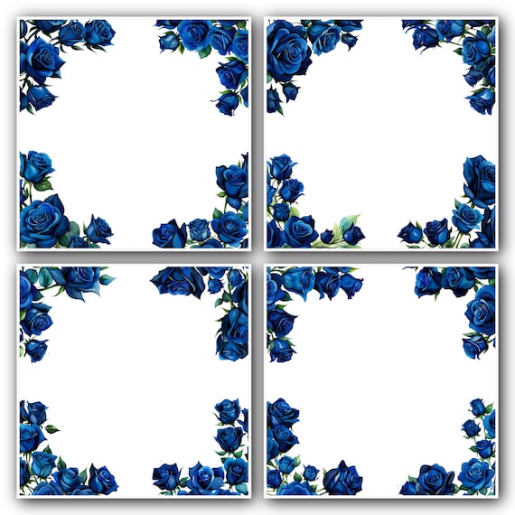 Blue Rose Border