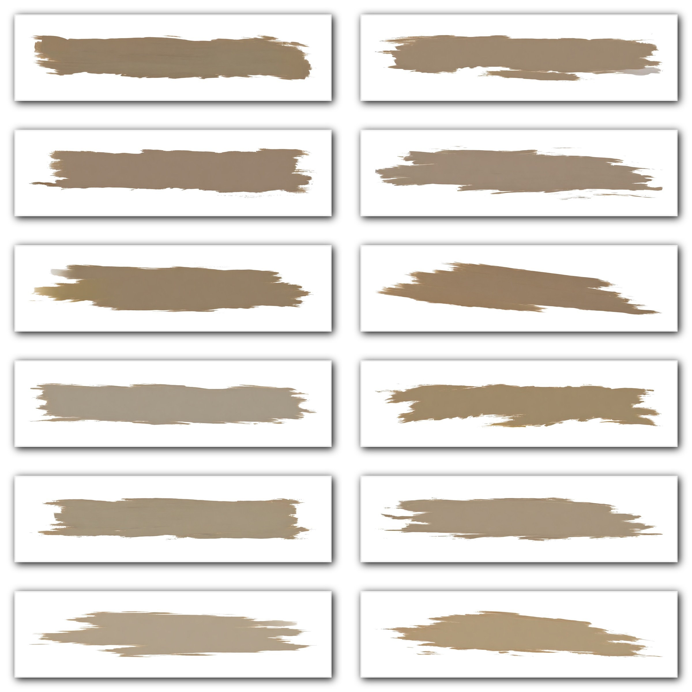 Earth Tone Brush Stroke Clipart: Beige, Brown, Gray (PNG Digital ...