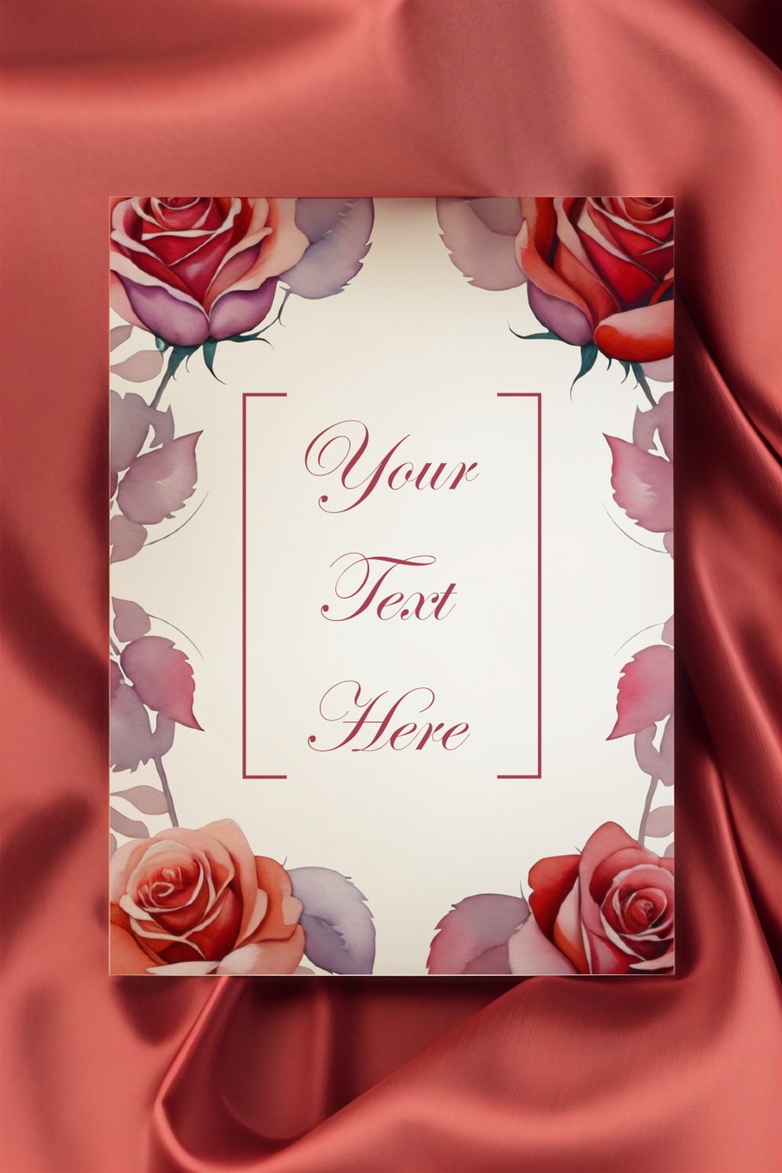 5x7" Dusty Red Rose Overlays Set | 20 Pngs | Transparent Background ...