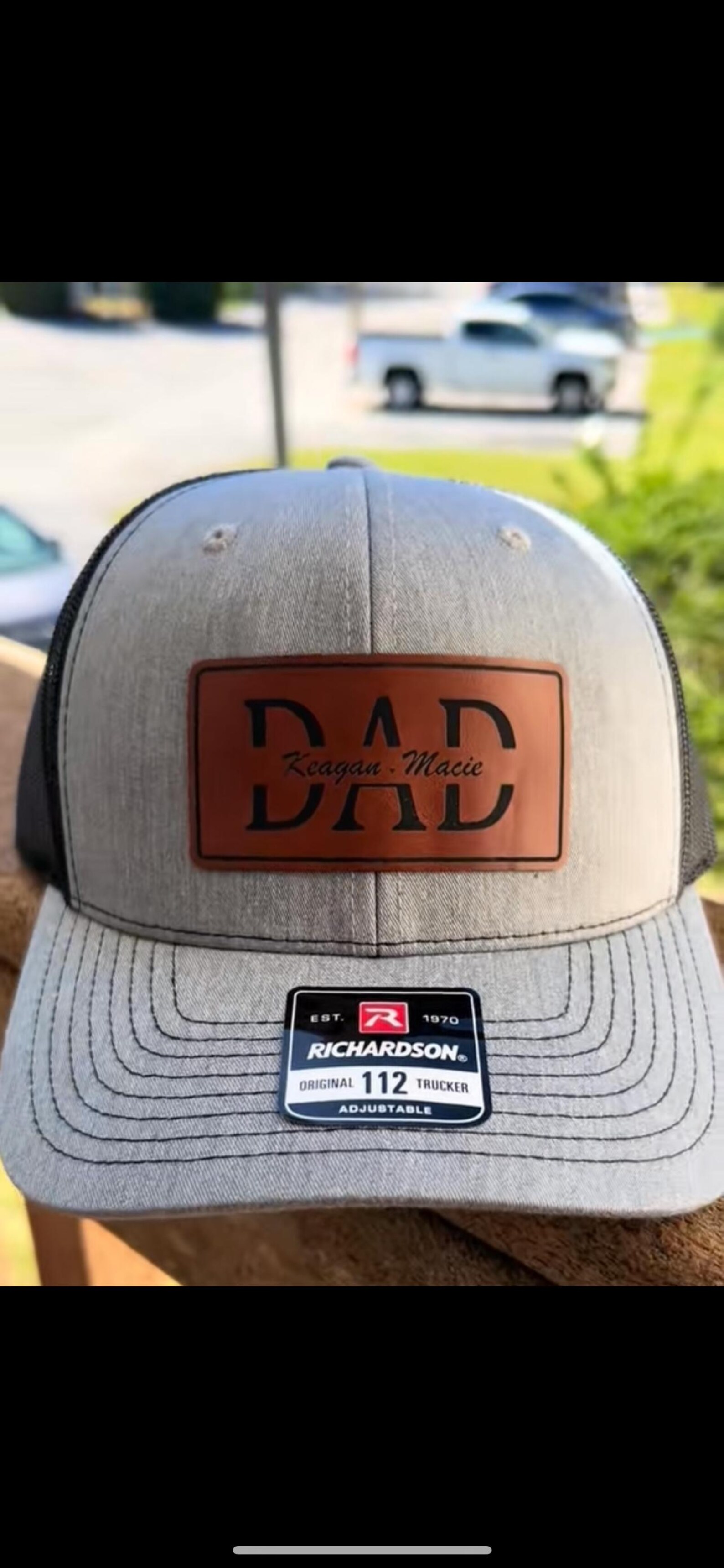 Custom Leather Patch Dad Hat: Personalized Richardson 112 Trucker - Etsy