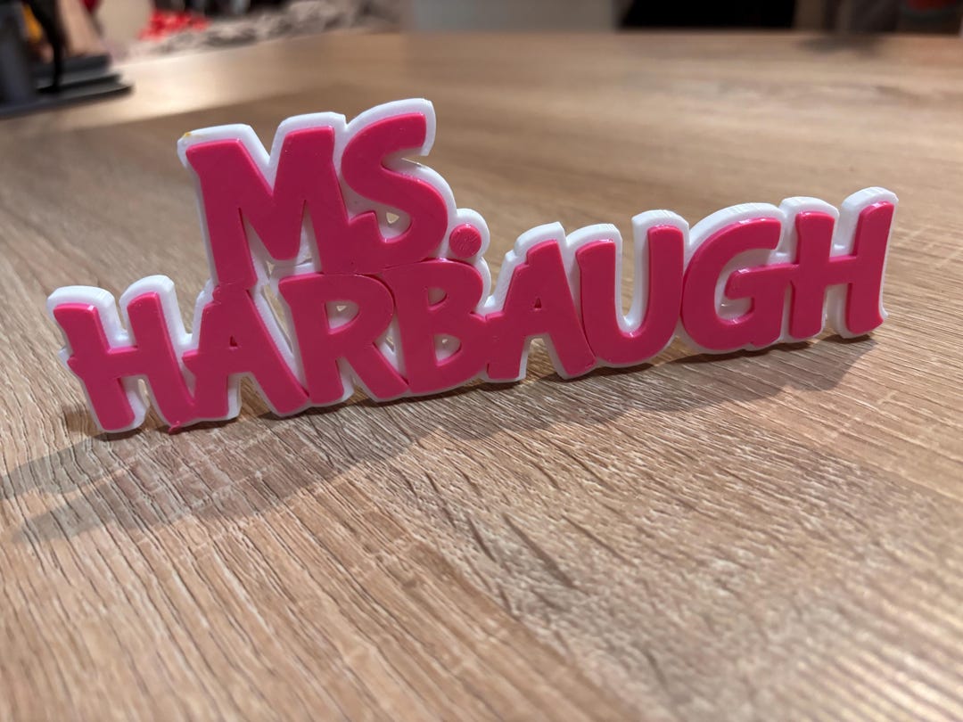 Teacher Desk Nameplate – Custom 3D Printed Name Sign – Personalized ...