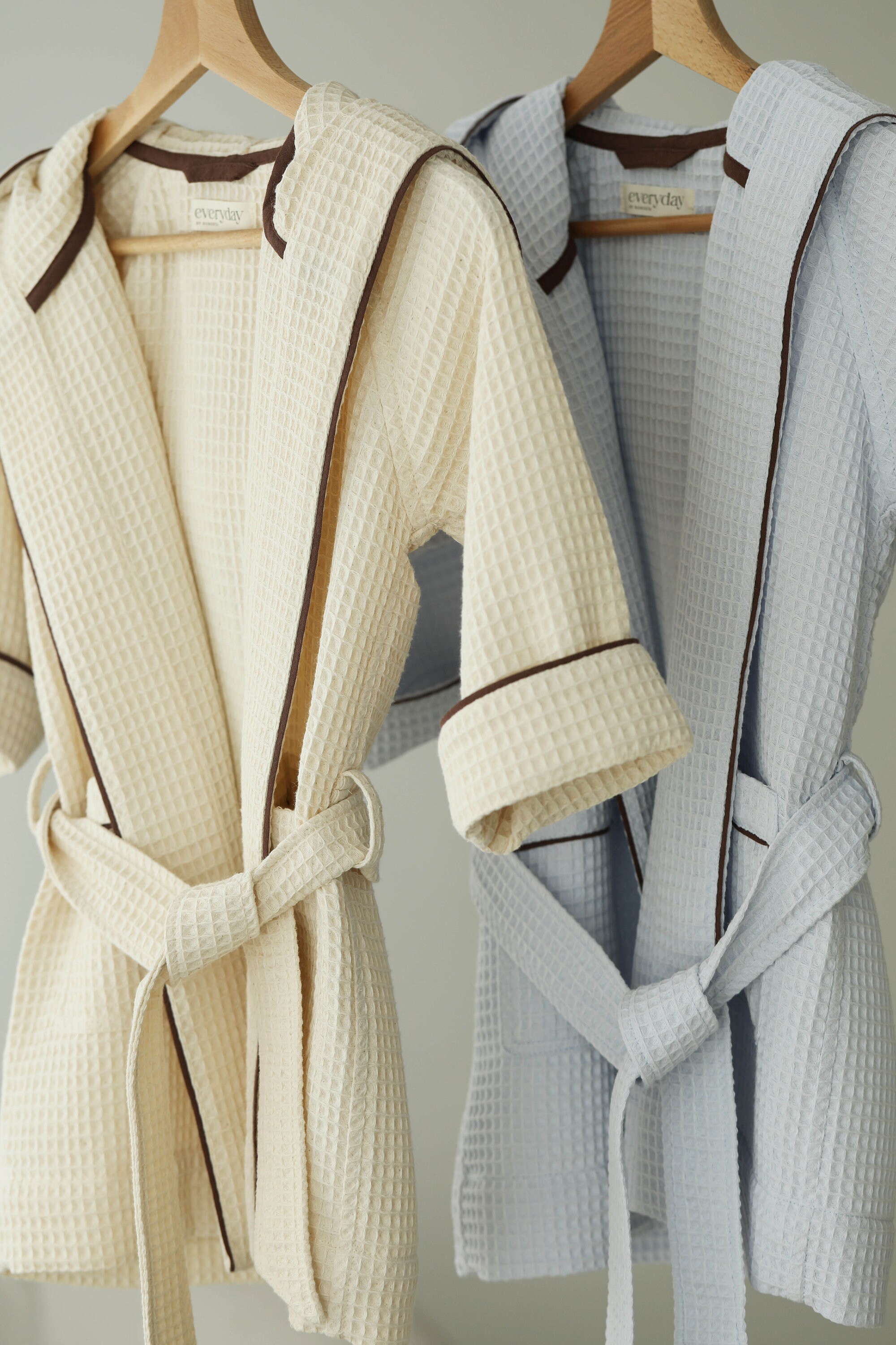 Waffle Bathrobe for Kids Peignoir Enfant Bathrobe With Contrast Details ...