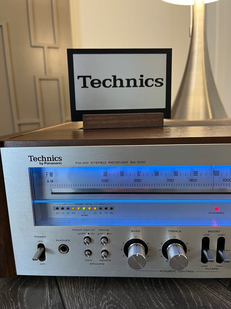Technics Logo Placard, Retro Shelf Art, Audiophile Gift, Technics ...