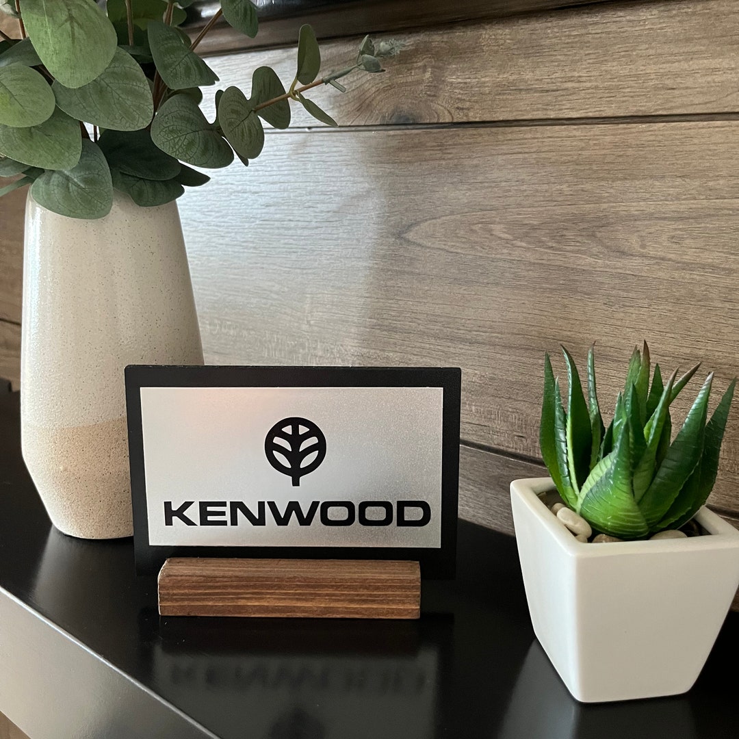 Kenwood Logo Placard, Retro Shelf Art, Music Room Art, Audiophile Gift ...