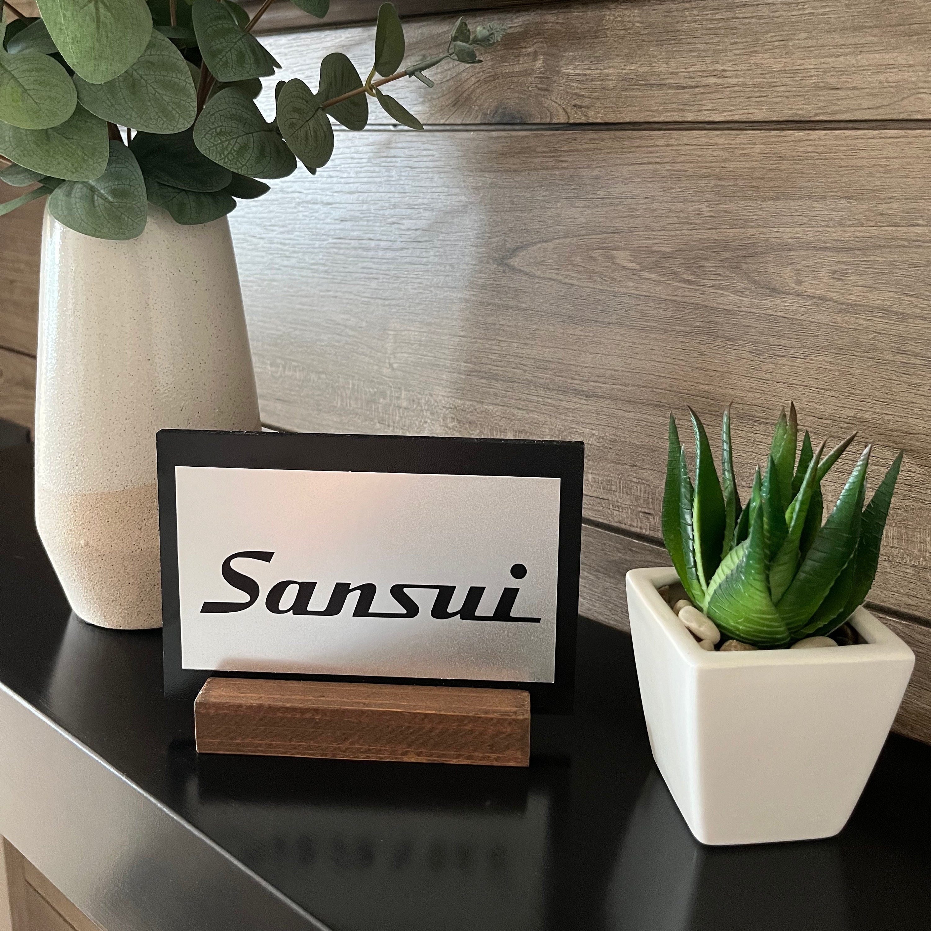 Sansui Logo Placard, Retro Shelf Art, Music Room Art, Audiophile Gift ...