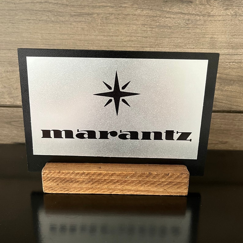 Marantz Logo Placard, Retro Shelf Art, Music Room Art, Audiophile Gift ...