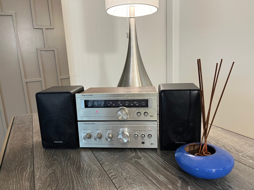 Vintage Realistic SA-102/TM-102 Amp/tuner Combo With Realistic Minimus ...