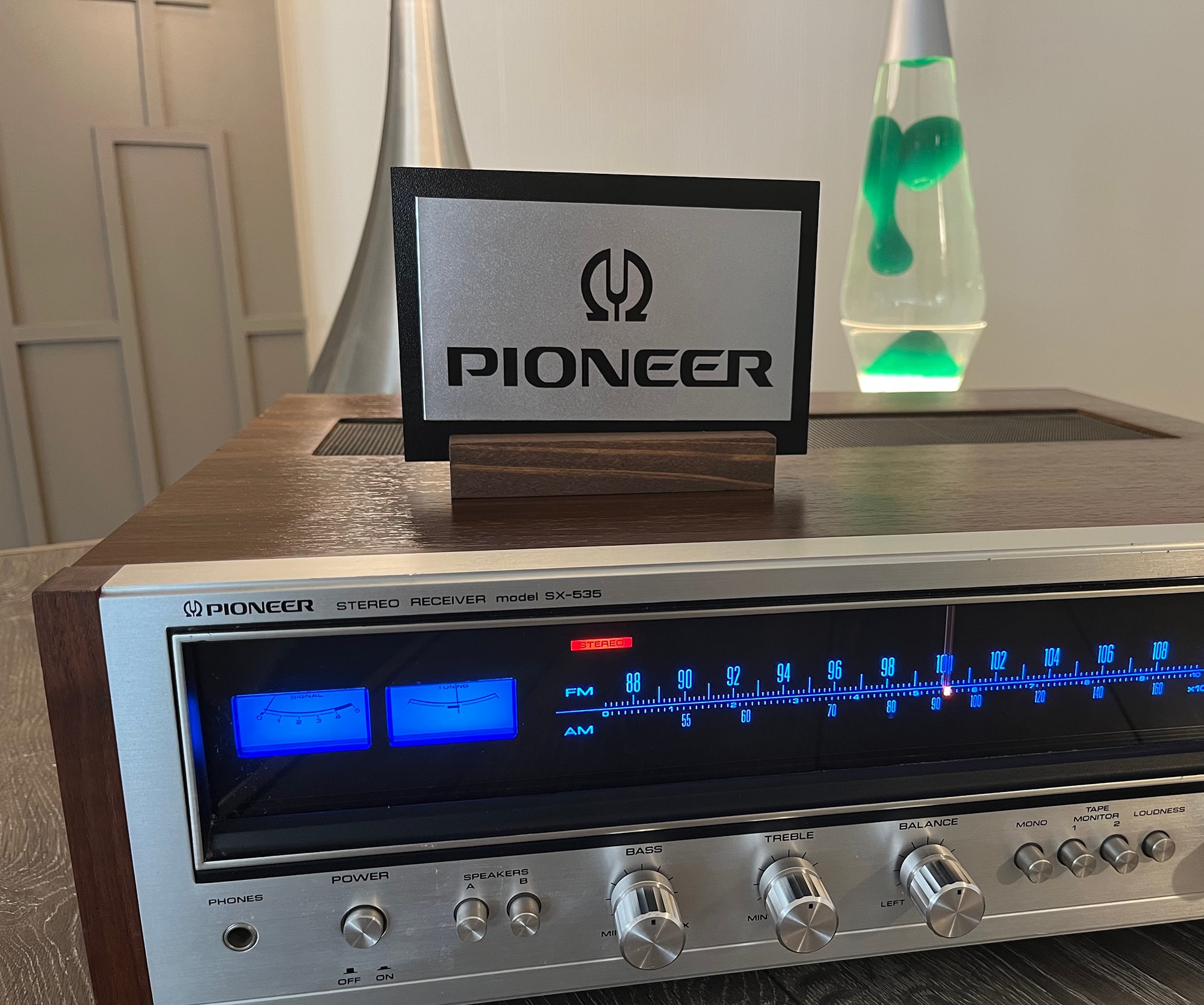 Pioneer Logo Placard, Retro Shelf Art, Music Room Art, Audiophile Gift ...