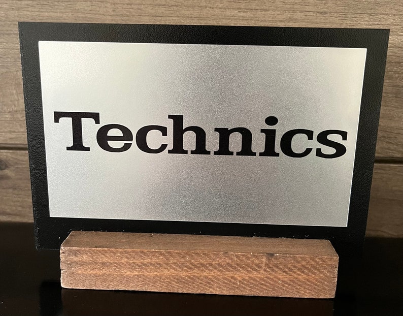 Technics Logo Placard, Retro Shelf Art, Audiophile Gift, Technics ...