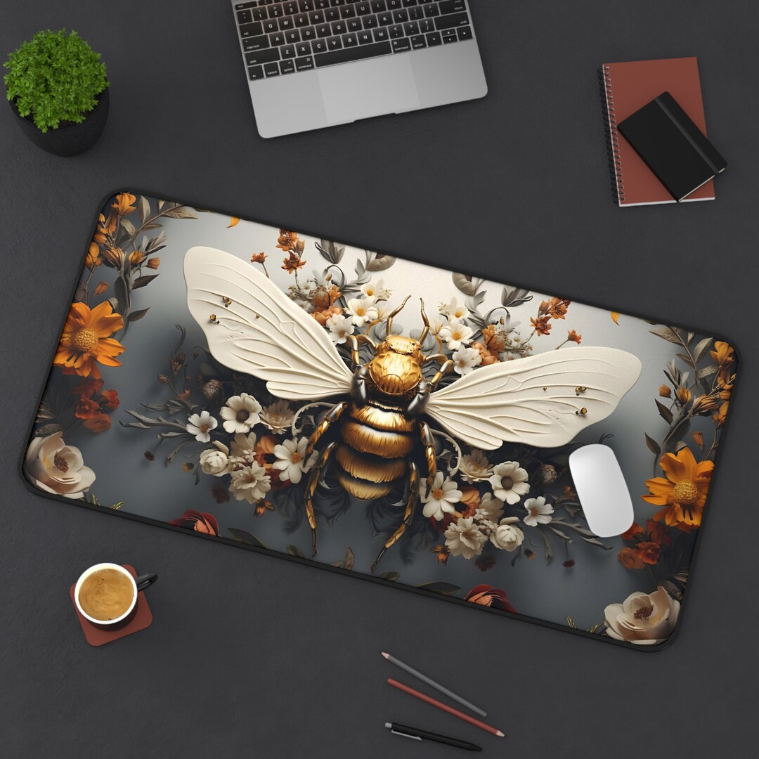 Gold Victorian Bee Cottage Punk Winged Workers Mousepad - Etsy