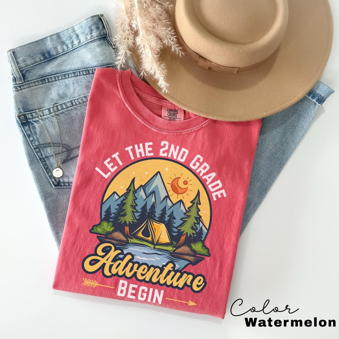 Second Grade Teacher Shirt, Let the Adventure Begin, Comfort Colors 2nd ...
